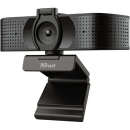 Trust Webcam &raquo;TEZA UHD 4K&laquo; 4K Ultra HD schwarz Kunststoff Vollduplex f&uuml;r unterbrechungsfreie 2-Wege-Konversation