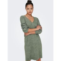 Jacqueline de Yong Jdy Damen JDY Strickkleid &raquo;JDYELANORA L/S V-NECK DRESS KNT NOOS&laquo; gr&uuml;n S, N-Gr