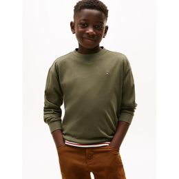Tommy Hilfiger M&auml;dchen Langarmshirt &raquo;ESSENTIAL T-SHIRT LS&laquo; f&uuml;r Kinder bis 16 Jahre, Markenlogo gr&uuml;n 3 (98)