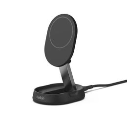 Belkin Wireless Charger &raquo;BOOST CHARGE PRO Qi2 15W magnetische Ladestation&laquo; iPhone 16/15/14/13/12 schwarz Kunststoff Garantie f&uuml;r angeschlossene Ger&auml;te von 