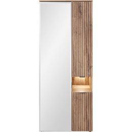 Innostyle Garderobenschrank &raquo;LINEA Garderoben Set,besteht aus 5 Typen, 266x204x38cm (B/H/T)&laquo; 5 Stk. tlg. Spiegelt&uuml;r, 2 Holzt&uuml;ren,Led-Beleuchtung, Soft-Close,ABS