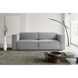 WERK2 Schlafsofa &raquo;Kansas Breite 252 cm, mit extragro&szlig;er Liegefl&auml;che 202x152 cm&laquo; Pflegeleichte Bez&uuml;ge: aktuellen Cord- oder weichem Strukturstoff 90% 