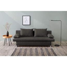 Jockenh&ouml;fer Schlafsofa &raquo;B: 191 cm, Liegefl. 120x191 cm&laquo; mit Bettfunktion & Bettkasten, Unser Dauertiefpreis grau Microfaser PRIMABELLE (100% Polyester)