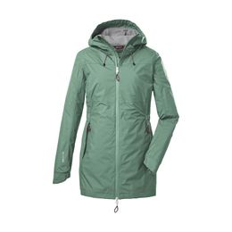 Killtec Damen Outdoorjacke &raquo;KOS 54 WMN JCKT&laquo; Wasserdichte, atmungsaktive Damenjacke mit verstellbarer Taille gr&uuml;n 42