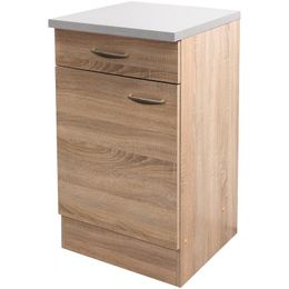 Flex-Well Unterschrank &raquo;Bergen&laquo; (B x H x T) 50 x 85 x 50 cm braun Holzwerkstoff
