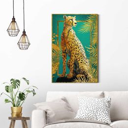 Reinders Deco-Panel &raquo;Cheetah Pose&laquo; gold Holzwerkstoff