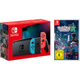 Konsolen-Set &raquo;Switch + Pokemon-Legenden: Z-A&laquo; 32 GB Switch r/b neon + Pokemon-Legenden: Z-A Spieler k&ouml;nnen bis zu acht Switch-Konsolen miteinander 