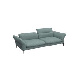 FLEXLUX &raquo;Salino, Funktionssofa, Relaxsofa&laquo; Sofa mit Arm- und Kopfteil-Verstellungen, Kaltschaum & Stahl-Wellen blau 62% Polyester, 17% Cotton, 14% 