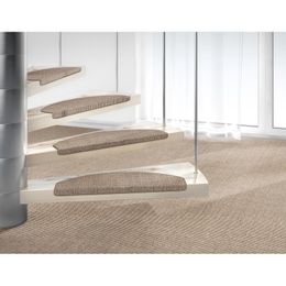 Dekowe Stufenmatte &raquo;Mara S2&laquo; halbrund 5 mm H&ouml;he 100% Sisal, gro&szlig;e Farbauswahl, selbstklebend, auch als Set 15 St&uuml;ck beige Sisal