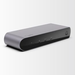 Belkin Laptop-Dockingstation &raquo;Connect Pro Thunderbolt 4 Dock&laquo; inklusive Thunderbolt 4 Kabel (0,8 m) grau Power Delivery 3.0 liefert zum Laden der verbundenen