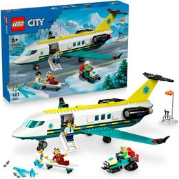 Lego Konstruktionsspielsteine &raquo;Notfallrettungsflugzeug (60465), Lego City&laquo; Made in Europe bunt Konstruktionsspielsteine