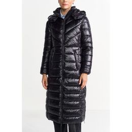 Richroyal Damen RICHROYAL Steppmantel mit gl&auml;nzenden Finish, slim fit, mit Rei&szlig;verschl&uuml;ssen an den Seiten 34