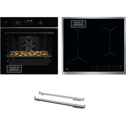 AEG Backofen-Set &raquo;HH24BSPIL&laquo; mit 1-fach-Teleskopauszug Pyrolyse-Selbstreinigung Made in Germany: Autarker Backofen mit Pyrolyse & Induktionskochfeld 