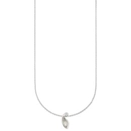 Bruno Banani Damen Kette mit Anh&auml;nger &raquo;Schmuck Geschenk Silber 925 Halsschmuck Halskette Ankerkette Blatt&laquo; mit Zirkonia (synth.) silber
