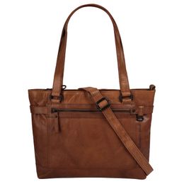 SPIKES & SPARROW Spikes & Sparrow Damen Shopper echt Leder braun