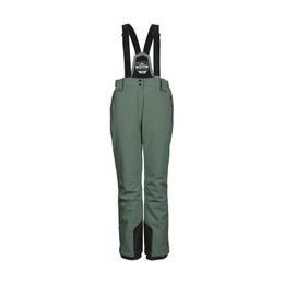 Killtec Damen Skihose &raquo;KSW 249 WMN SKI PNTS&laquo; Wasser- und winddicht, abnehmbare Tr&auml;ger, verstellbare Taille grau 42, Normalgr&ouml;&szlig;en