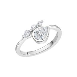 ZEEme Damen Fingerring &raquo;Silber 925 rhodiniert mit Zirkonia wei&szlig;&laquo; wei&szlig;