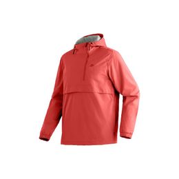 Maier Sports Damen Outdoorjacke &raquo;OkokO Loop&laquo; Unisex Windbreaker, Schlupfjacke wasserdicht, verstellbare Kapuze rot L