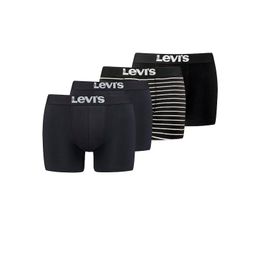 Levi's Levi's Herren Boxershorts Packung, 4er-Pack, mit breitem Logobund schwarz-wei&szlig; S