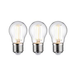 Paulmann LED-Leuchtmittel &raquo;Eco-Line 3er-Pack Tropfen 525lm 2,5W 3000K klar 230V&laquo; E27 3 Stk. Warmwei&szlig;