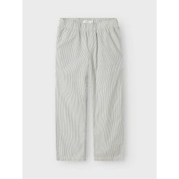 name it Jungen Schlupfhose &raquo;NKNJELA f&uuml;r M&auml;dchen und Jungen mit weitem Bein und Gummizug&laquo; gestreift, casual, relaxed fit, Baumwolle, ohne Kragen blau 