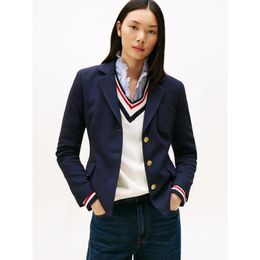 Tommy Hilfiger Damen Kurzblazer &raquo;PUNTO TONAL CREST SLIM BLAZER&laquo; blau 36