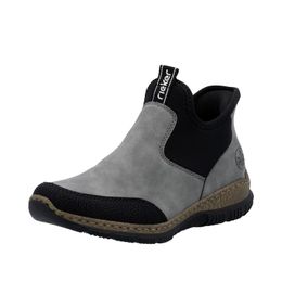 Rieker Damen Slip-On Sneaker &raquo;Ready2GO&laquo; Boots, Schlupfschuh, Casual-Sneaker mit MemoSoft-Ausstattung grau 37