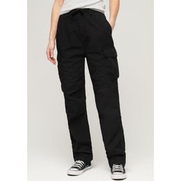 Superdry Damen Cargohose &raquo;LOW RISE PARA CARGO&laquo; schwarz 26, L&auml;nge 30