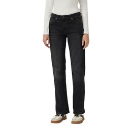 s.Oliver Damen s.Oliver Straight-Jeans Mid Rise, Regular Fit schwarz 42, L&auml;nge 32