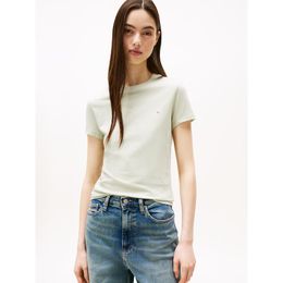 Tommy Jeans Damen Kurzarmshirt &raquo;TJW SLIM LINEAR SS TEE EXT&laquo; gr&uuml;n M (38)