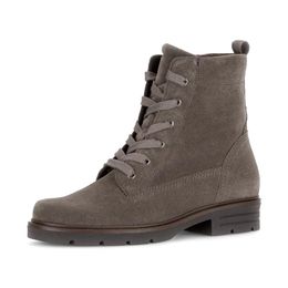 Gabor Damen Schn&uuml;rstiefelette , Blockabstz, Schn&uuml;rboots mit zweckm&auml;&szlig;igem Innenrei&szlig;verschluss beige 42