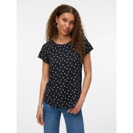 V&eacute;ro Moda Vero Moda Damen Shirtbluse &raquo;VMBELLA SS TOP AOP WVN GA&laquo; wei&szlig; S
