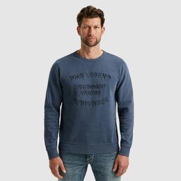 PME-Legend Pme Legend Herren PME LEGEND Sweatshirt &raquo;Crewneck gd terry&laquo;, mit Schriftzug blau 3XL
