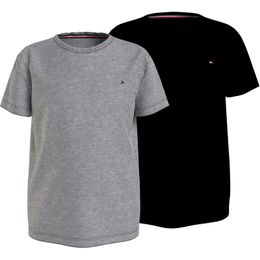 Tommy Hilfiger Underwear Jungen Kurzarmshirt &raquo;2P CN TEE SS&laquo; Packung, 2er-Pack, mit Tommy Hilfiger Markenlabel grau 128/134