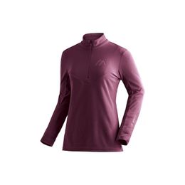 Maier Sports Damen Fleecepullover &raquo;Denise HZ W&laquo;, Damen Midlayer, pflegeleichtes Half-Zip Fleece lila 42
