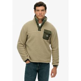 Superdry Herren Sweatshirt &raquo;FUJI FLEECE HENLEY&laquo; beige XL