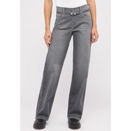 Angels Damen Angels Relax-fit-Jeans &raquo;LIZ BELT&laquo; mit G&uuml;rtel 42, L&auml;nge 30