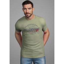 MAN'S WORLD Man's World Herren Rundhalsshirt &raquo;Neue Kollektion!&laquo; mit Print gr&uuml;n XXL (60/62)