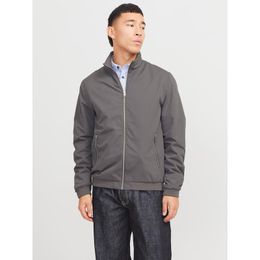 Jack & Jones Jack & Jones Herren Blouson &raquo;JJERUSH Stylisch, funktional, ideal f&uuml;r Herbst, pflegeleicht&laquo; ohne Kapuze mit stylischem Stehkragen grau M
