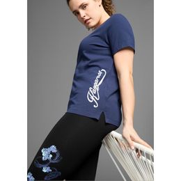 Kangaroos Damen Kangaroos T-Shirt Kurzarm, casual, unifarben, gro&szlig;e Gr&ouml;&szlig;en blau 40/42