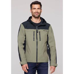 CAMP DAVID Herren CAMP DAVID Outdoorjacke mit Kapuze mit Logostickereien gr&uuml;n L
