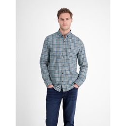 Lerros Herren Lerros Karohemd langarm, mit Button-Down-Kragen rot 3XL, N-Gr