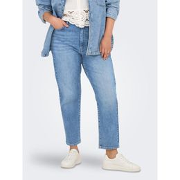 Only Carmakoma Damen Only CARMAKOMA High-waist-Jeans &raquo;CAREMILY STRETCH HW ST AK DNM CRO005&laquo; blau 42, L&auml;nge 32