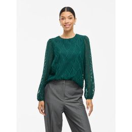 Vila Damen Blusenshirt &raquo;VIMIKA O-NECK L/S TOP - NOOS&laquo; gr&uuml;n 34
