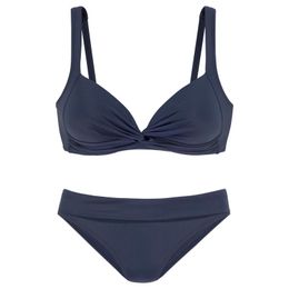 Lascana Damen Lascana Triangel-Bikini in Bralette-Form blau 34, Cup C
