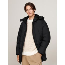 Tommy Hilfiger Herren Parka &raquo;ROCKIE UTILITY PARKA&laquo; mit Kapuze Winterjacke, Outdoorjacke hoch geschlossen, Stehakragen mit Fellimitat schwarz S