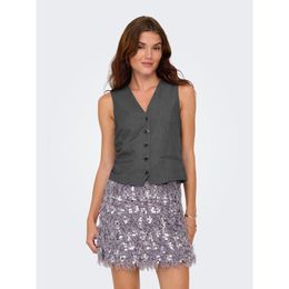 Only Damen Only Anzugweste &raquo;ONLIRIS-HATTIE WAISTCOAT TLR NOOS&laquo; grau 40