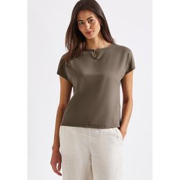 Street One Damen Street One Shirttop mit Cut-Out Detail beige 34
