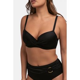 Dorina Damen Triangel-Bikini-Top &raquo;Azores&laquo; Vorgeformte Cups schwarz 85, Cup F