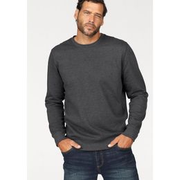 MAN'S WORLD Man's World Herren Sweatshirt, Langarm, Basic-Stil, unifarben, Rundhalsausschnitt grau L (52/54)